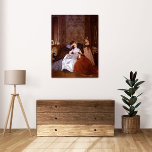 Auguste Toulmouche - the Hesitant Fiancée Canvas Art, the Reluctant ...