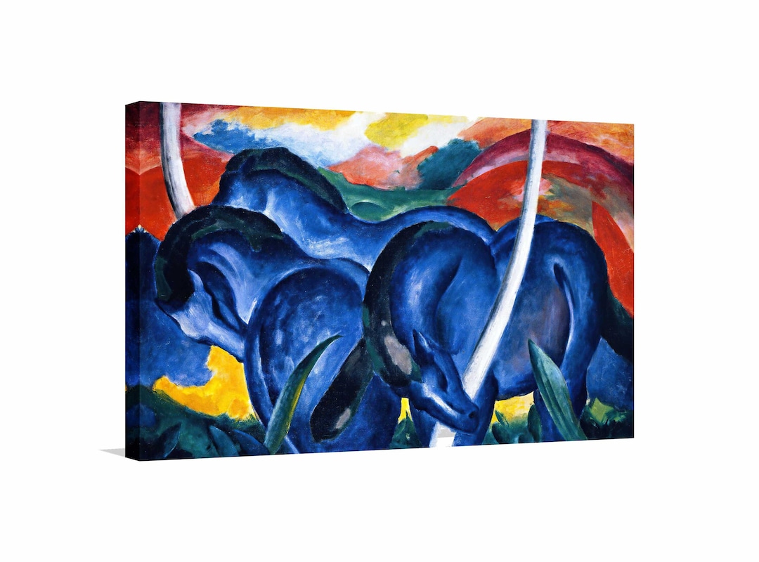 Franz Marc Blue Horses Canvas Art, Expressionist Animal Painting - Etsy