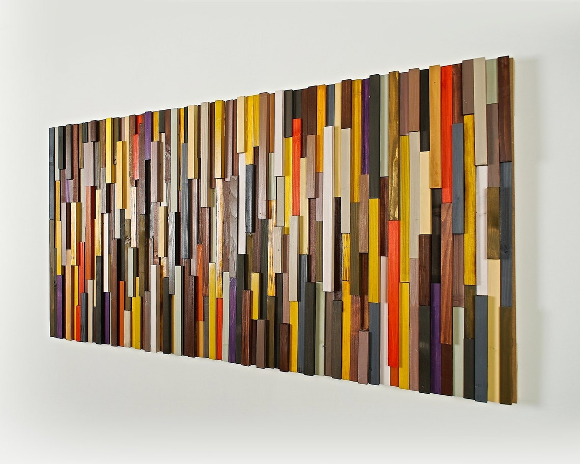 Rustic Large Wood Wall Art Sculpture Original Artwork, Modern 3d ...