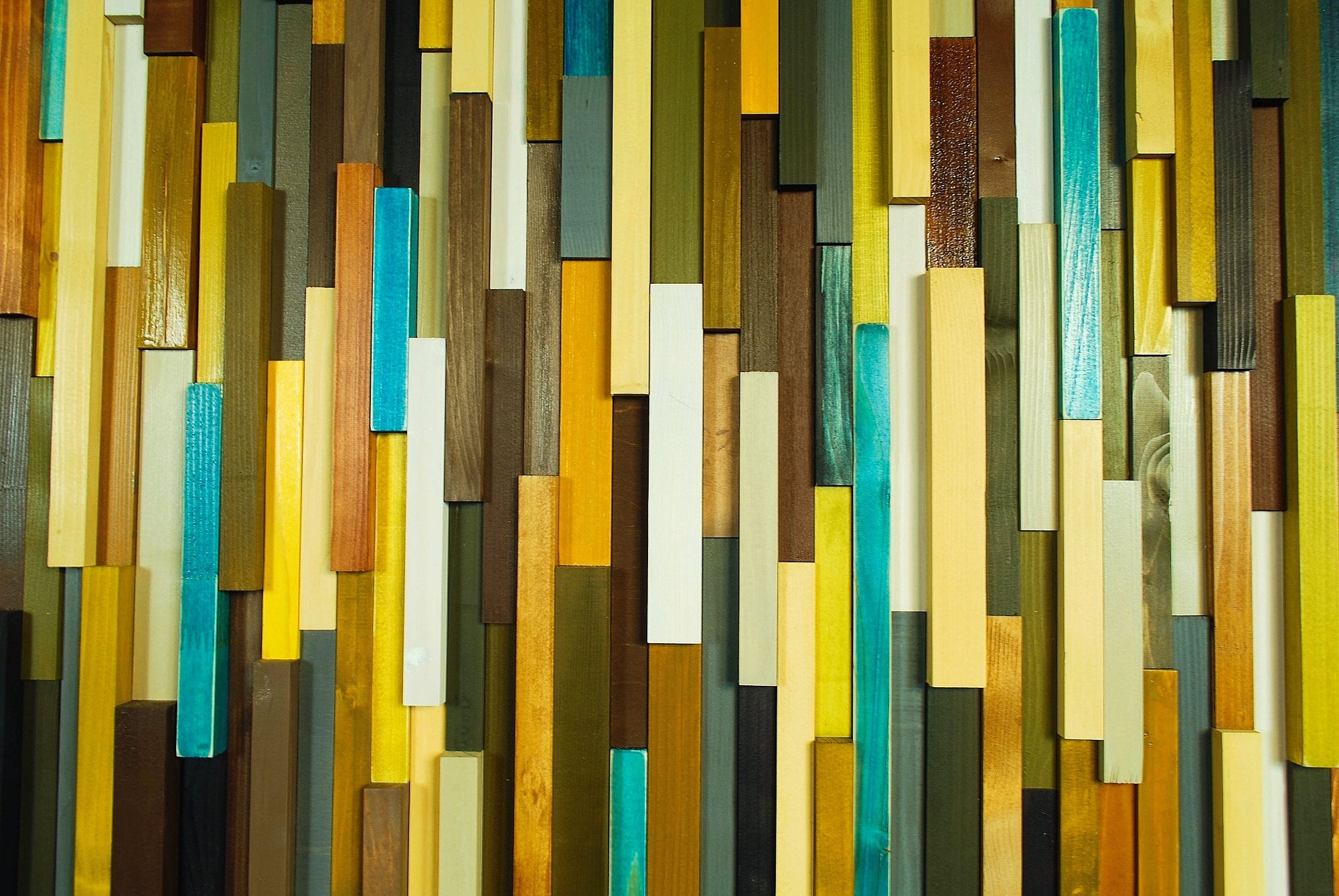 Natural Geometric Wood Wall Art Sculpture, Abstract Rustic Stripes ...