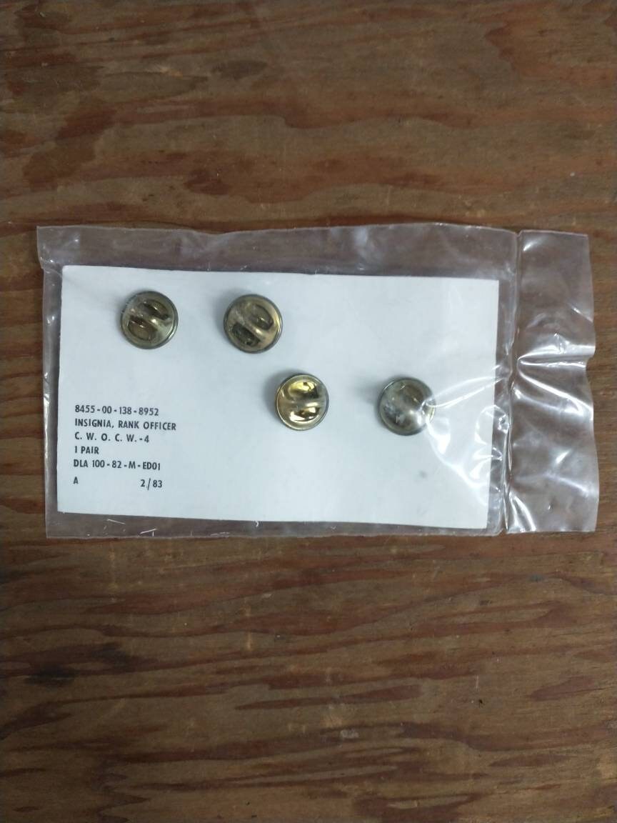 Vintage USA Military Insignia Pin BOS Rank Officer C W O C W 4 - Etsy