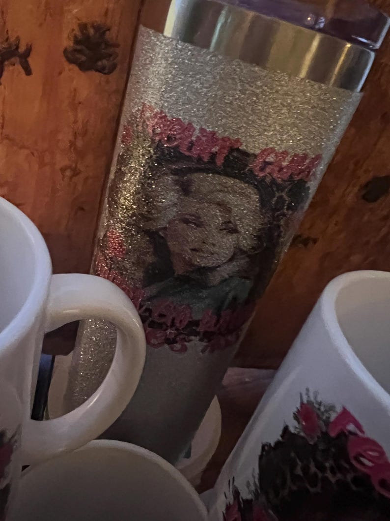 20oz Tumbler, Glitter, Feeling Cute, Jolene, Dolly, Parton, Sublimation - Etsy
