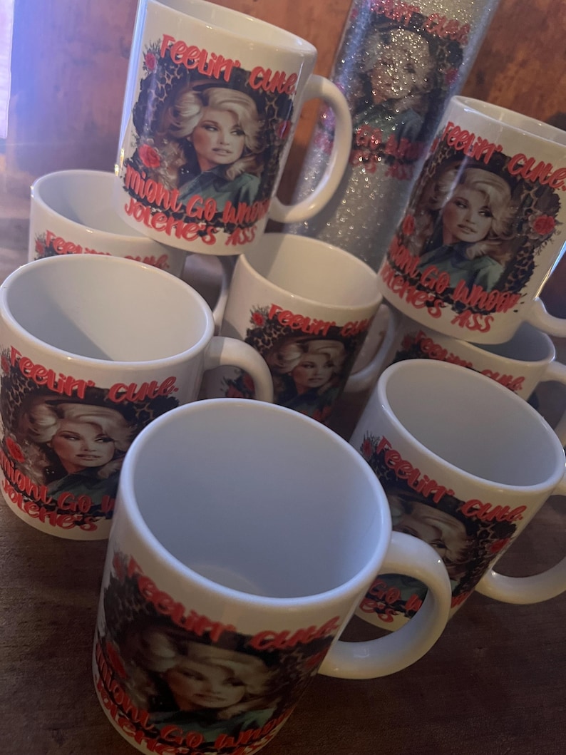 20oz Tumbler, Glitter, Feeling Cute, Jolene, Dolly, Parton, Sublimation ...