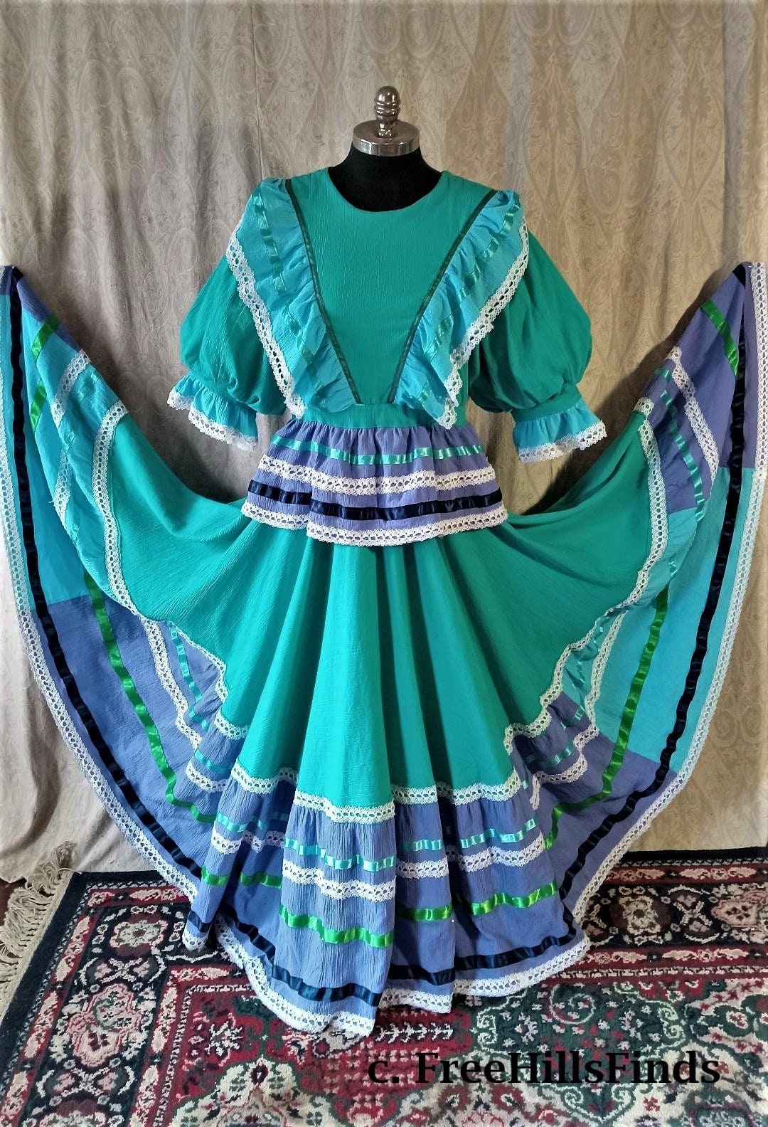 NEW, FINISHED Mexican-style Dance Dress, L-XL - Etsy