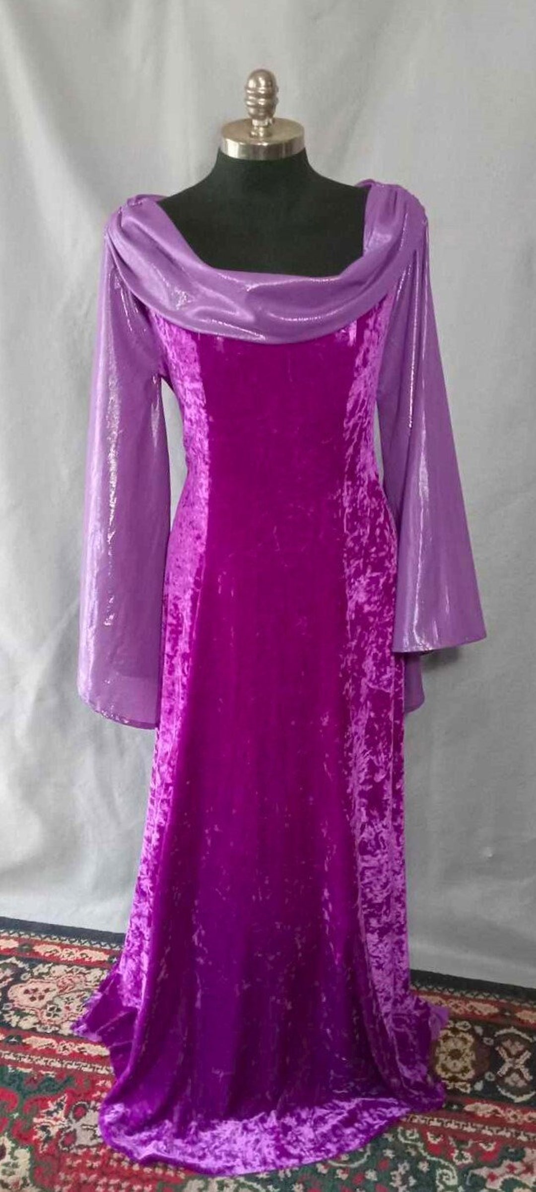 NEW, FINISHED Renaissance Fantasy Wedding Bridal Gown Dress, Purple ...