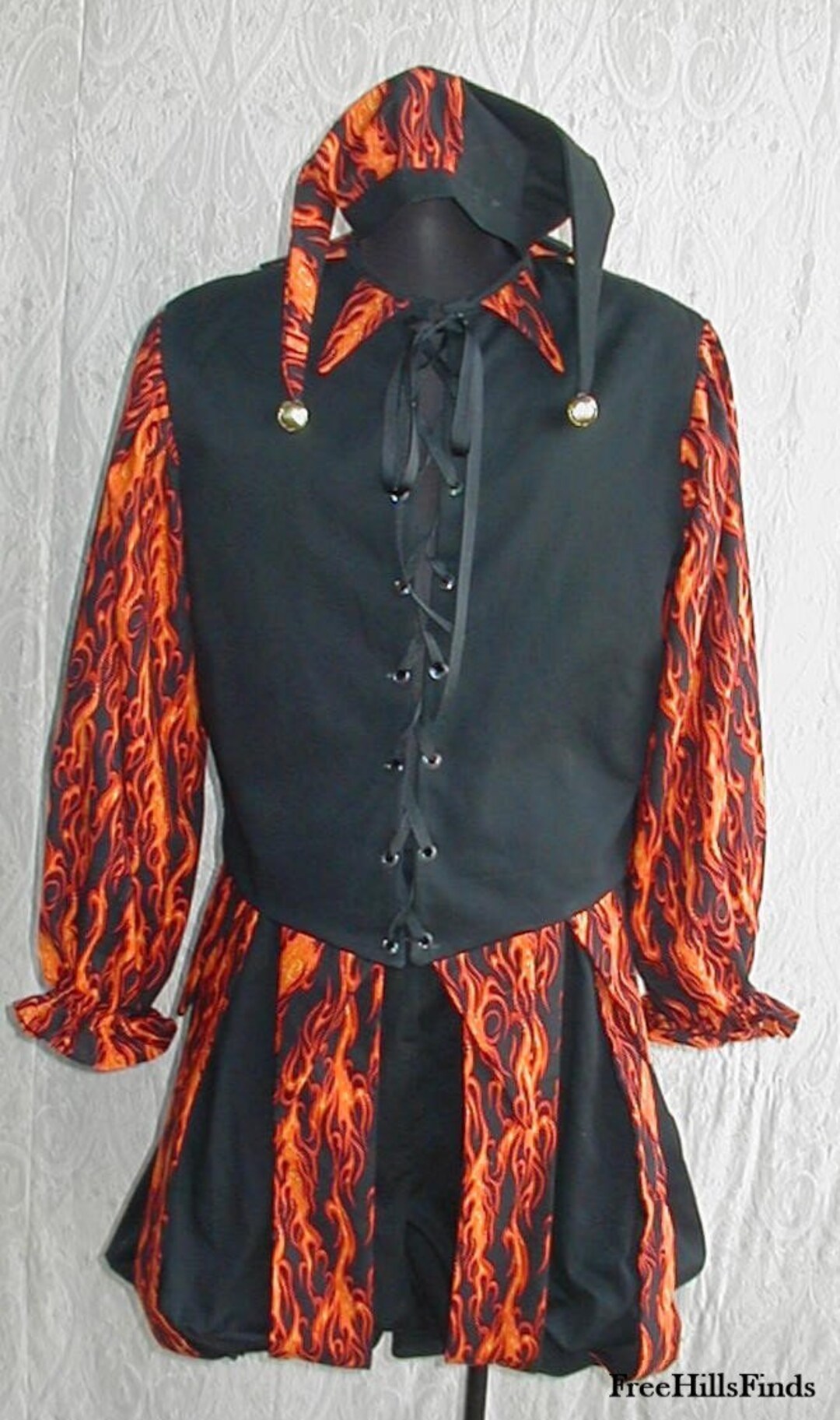 FINISHED Medium Flame Jester - Renaissance Court Jester, Masquerade ...