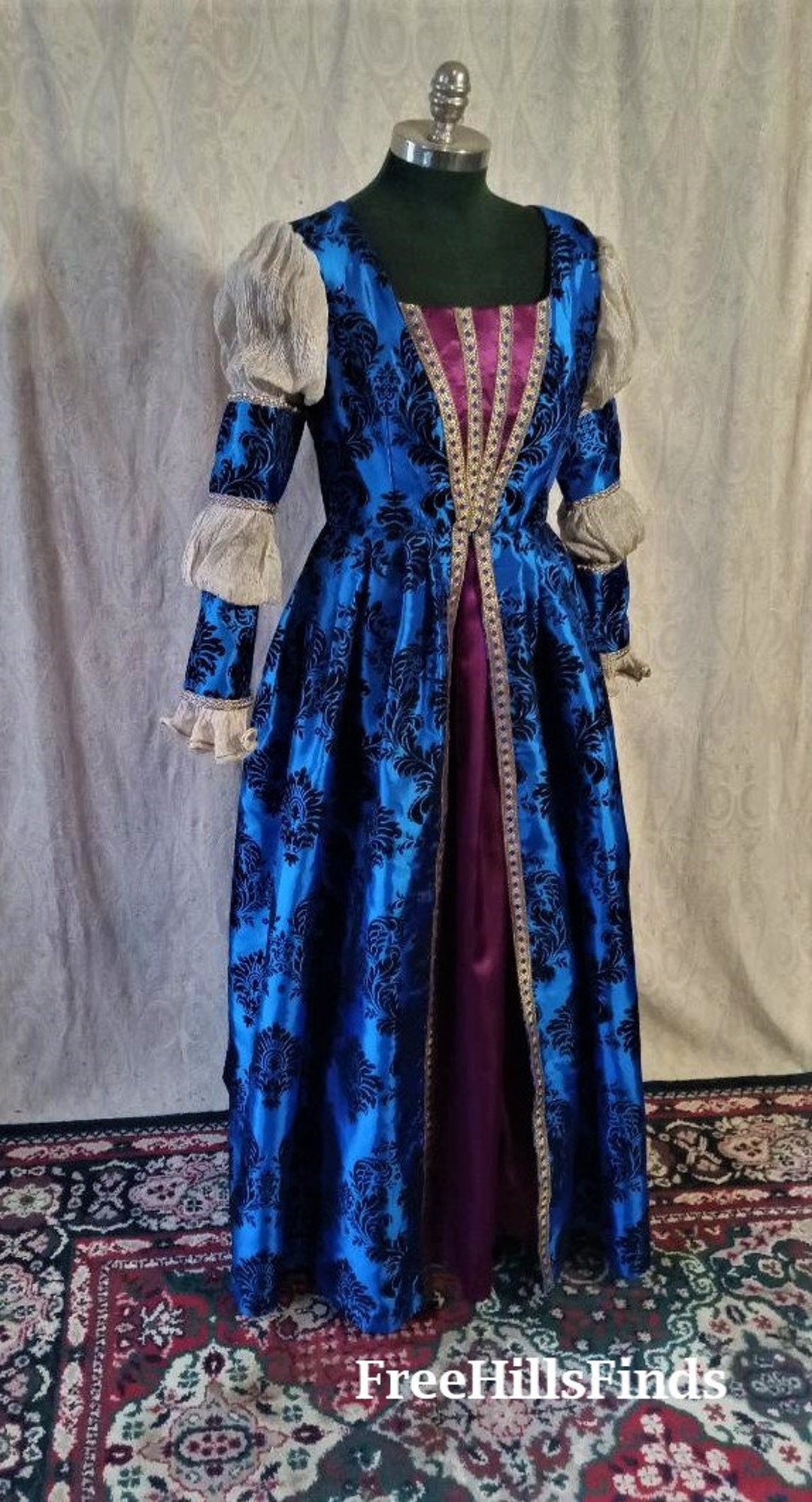 NEW, FINISHED Ladies Italian Style Renaissance Gown/dress/costume ...