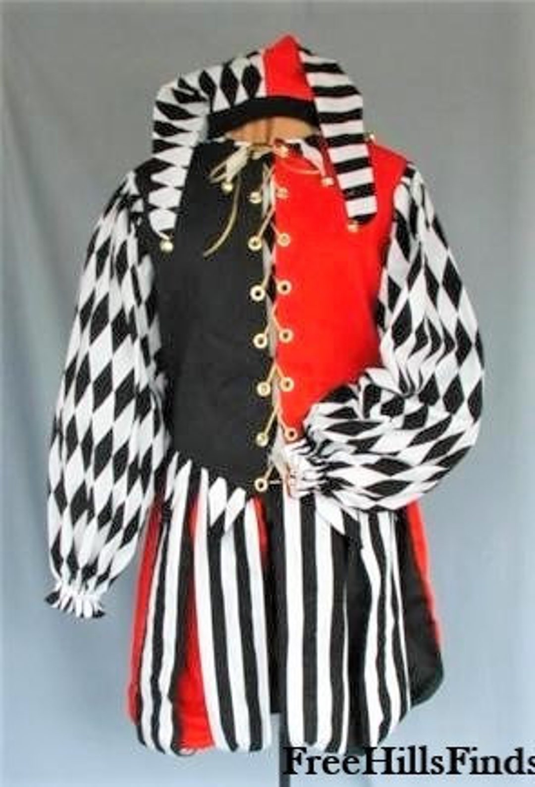FINISHED SMALL Renaissance Jester Costume, Masquerade, Mardi Gras ...
