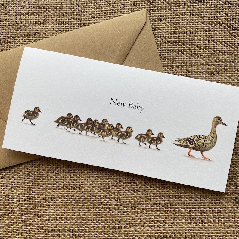 New Baby Card - Ducklings - Etsy