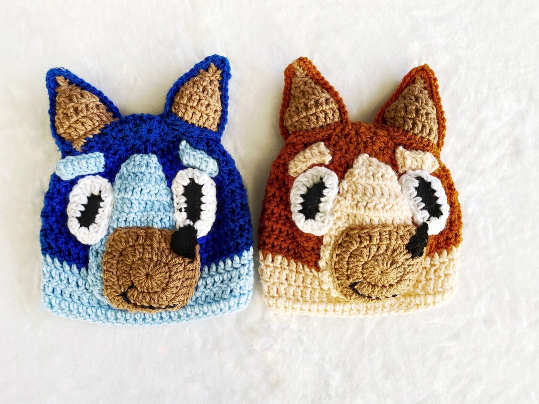 Custom Bluey and Bingo Crochet Hat - Etsy