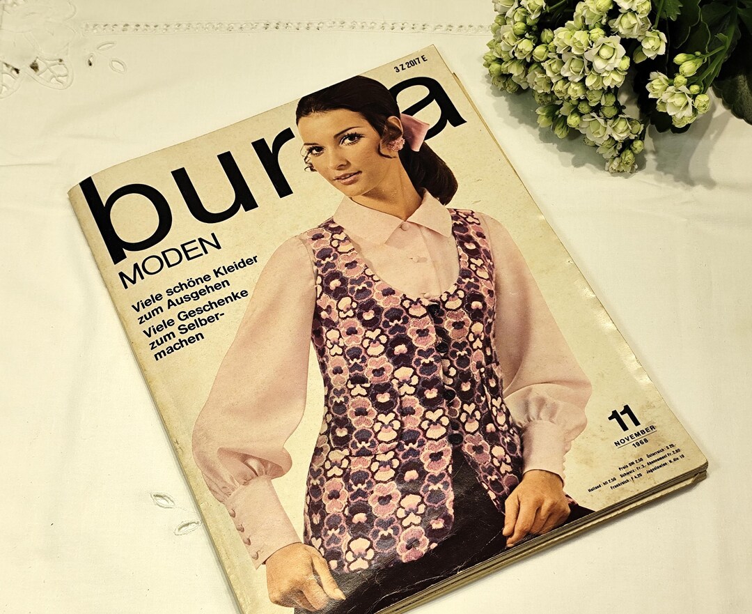 Burda Moden 11/ 1968 Anleitungen ,schnittbogen , Modezeitschrift Patterns Fashion Magazine Retro ...