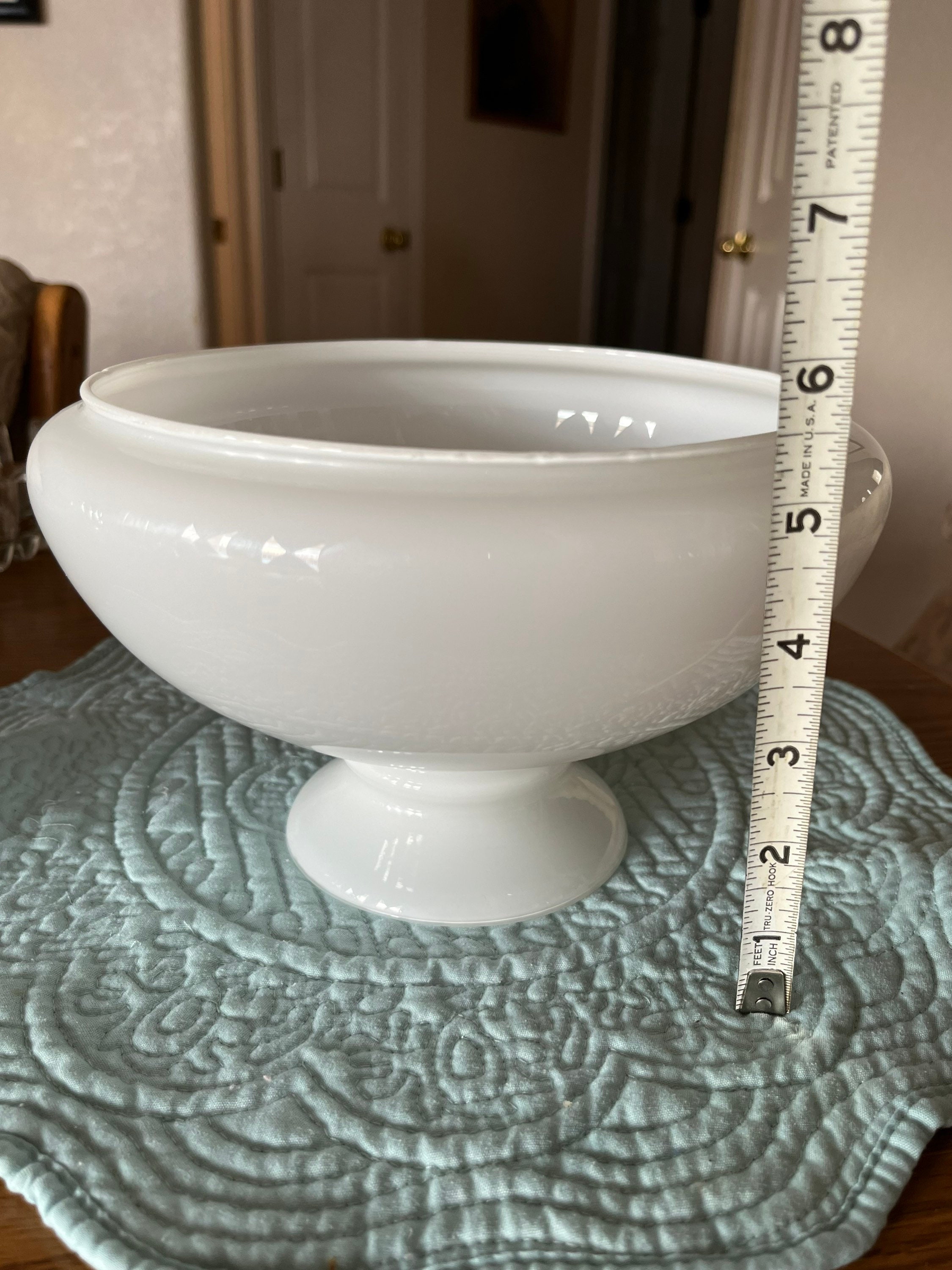 RARE Vintage VIANNE Glass Shade Mouth Blown NOS Replacement White Opal ...