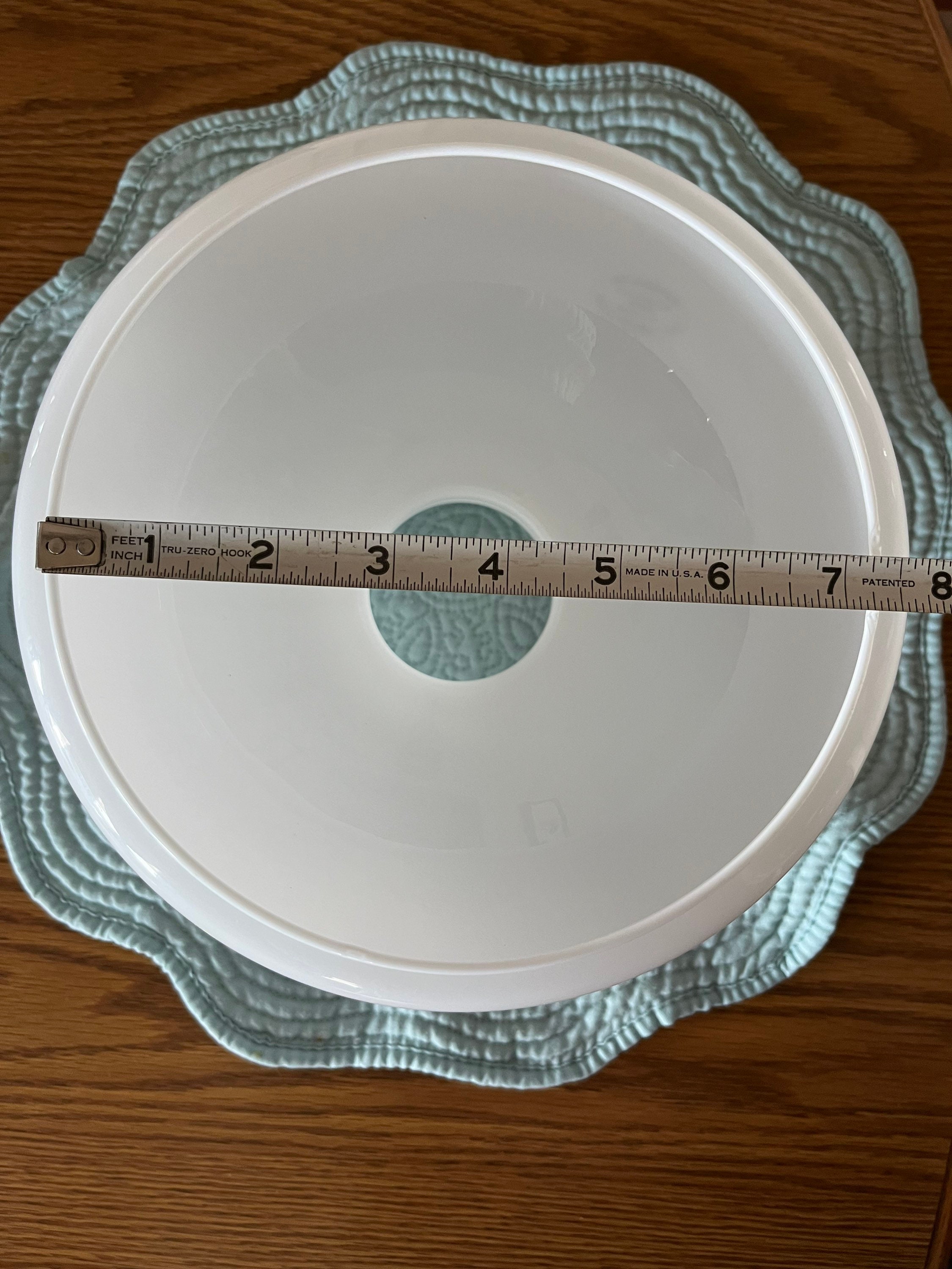 RARE Vintage VIANNE Glass Shade Mouth Blown NOS Replacement White Opal ...