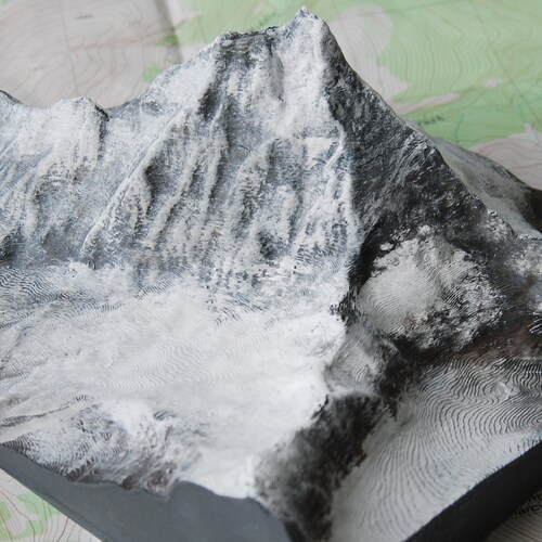 Denali Model 3D Printed Mountain Topo Map Artwork Seven - Etsy