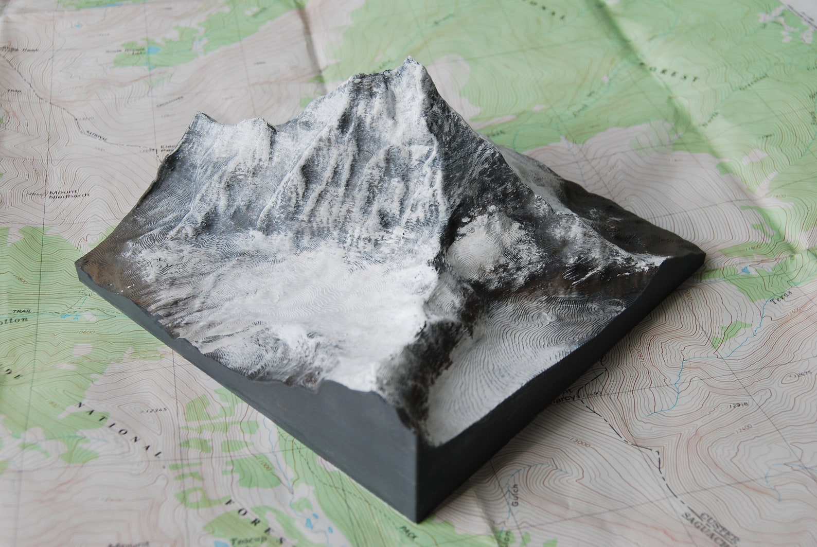 Matterhorn Model Painted 3D Printed Topo Map Mountain Art - Etsy