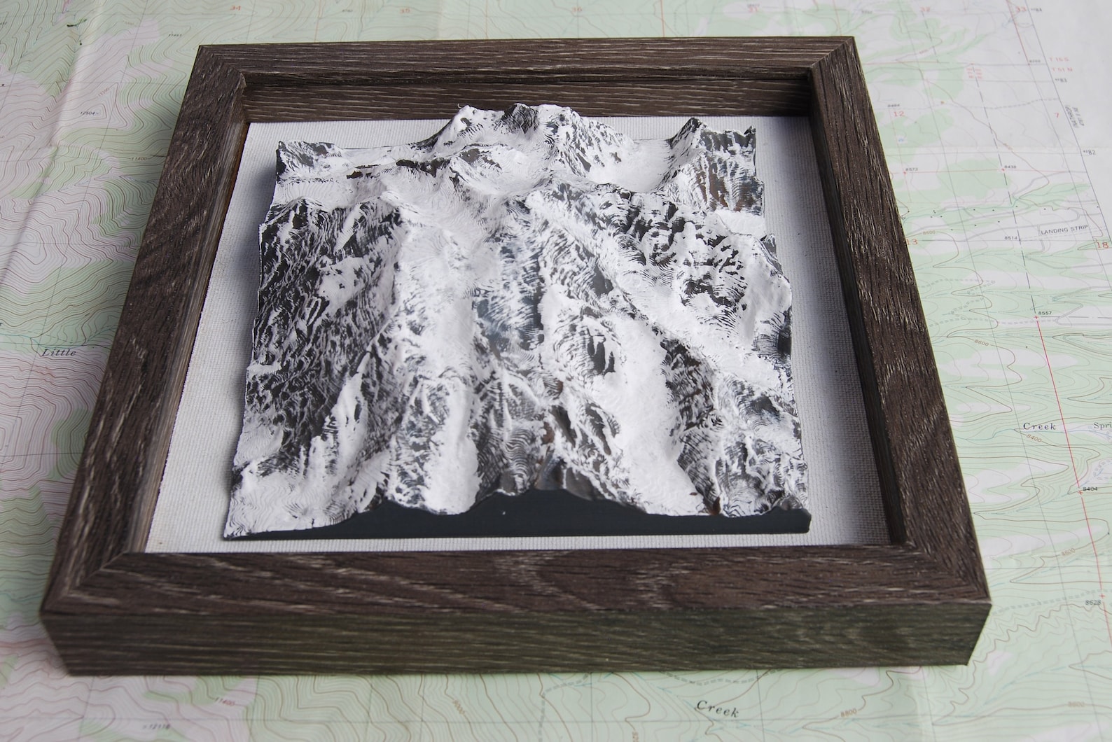 Denali Model - 3D Printed Mountain Topo Map Artwork - Seven Summits ...