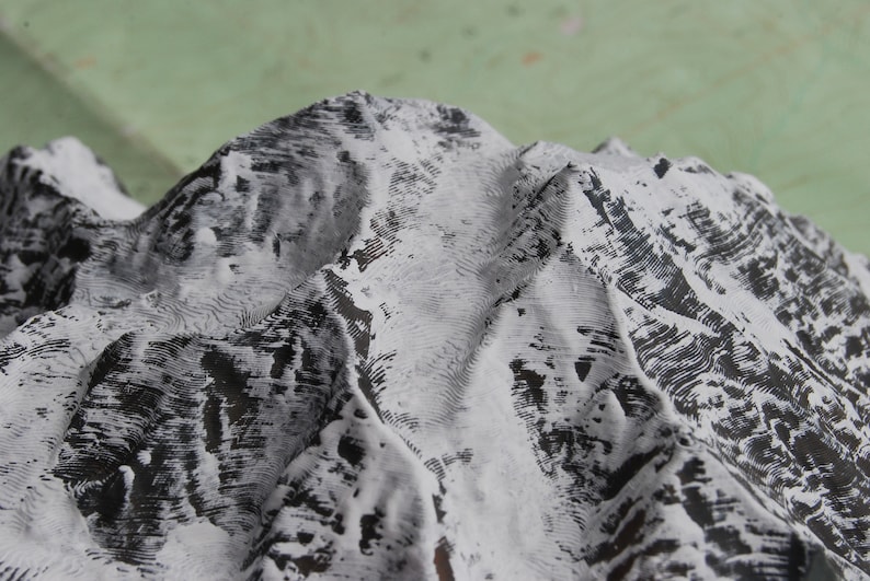 Denali Model - 3D Printed Mountain Topo Map Artwork - Seven Summits ...
