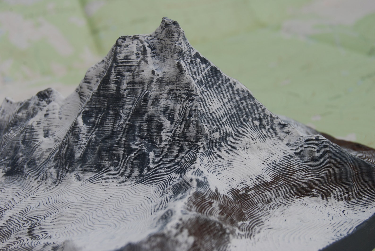 Matterhorn Model Painted 3D Printed Topo Map Mountain Art - Etsy