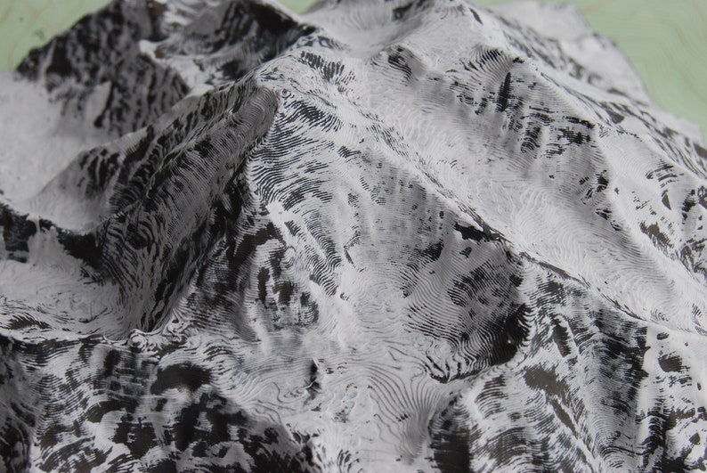 Denali Model - 3D Printed Mountain Topo Map Artwork - Seven Summits ...