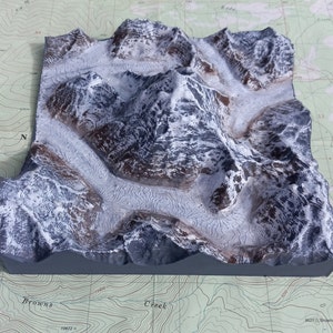 K2 Model Painted Wall Art, 3D Printed Mountain Replica, Seven Summits ...