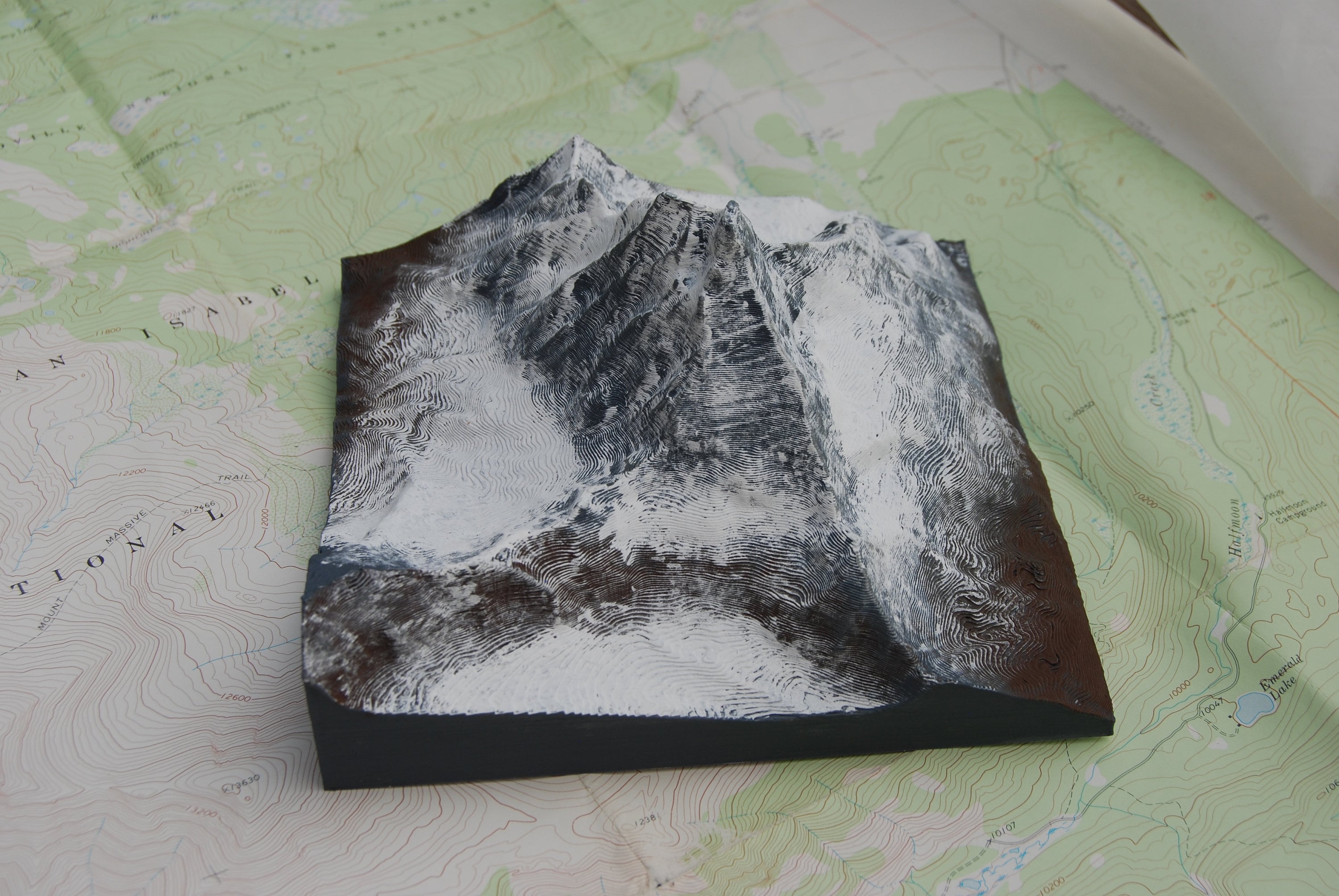 Matterhorn Model Painted 3D Printed Topo Map Mountain Art - Etsy Canada