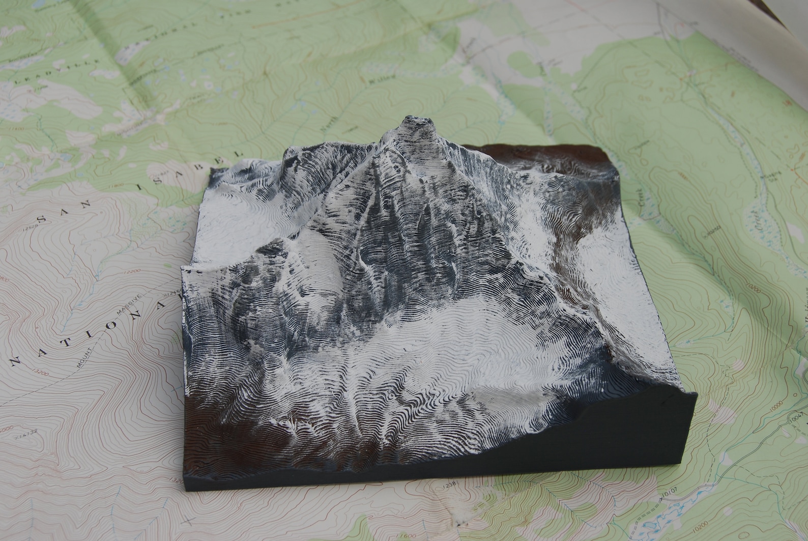 Matterhorn Model Painted 3D Printed Topo Map Mountain Art - Etsy