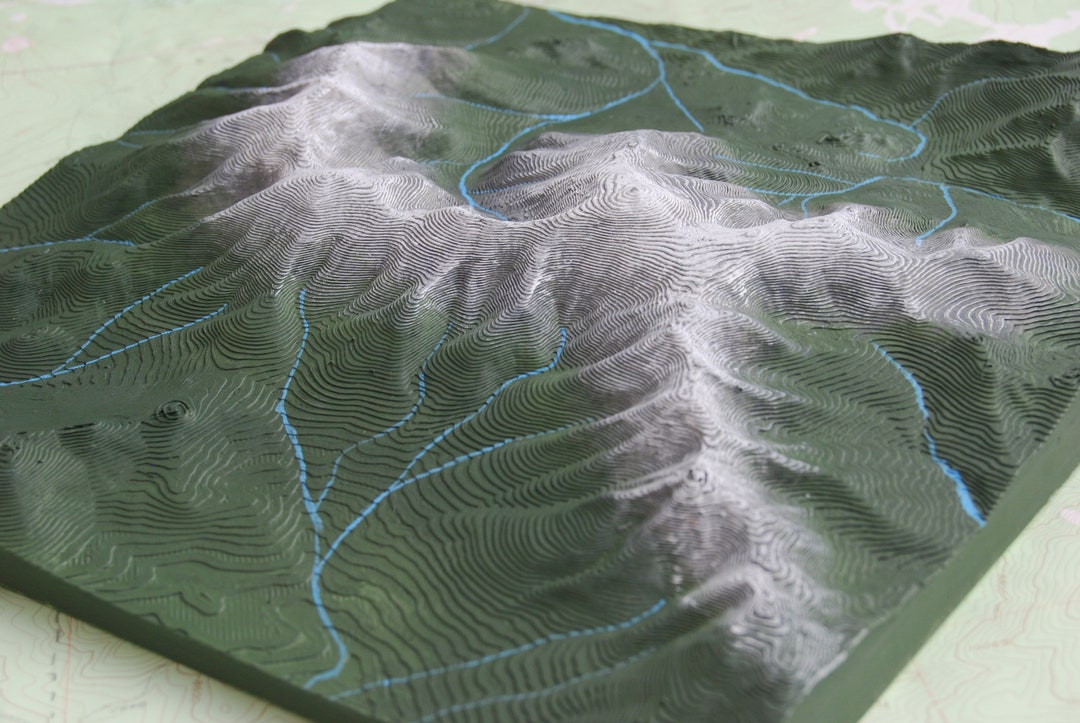 3D Printed Presidential Range Topographic Model - Etsy