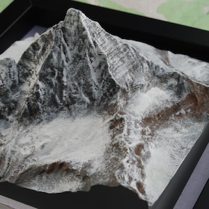 Matterhorn Model - Painted 3D Printed Topo Map, Mountain Art Decor - Etsy