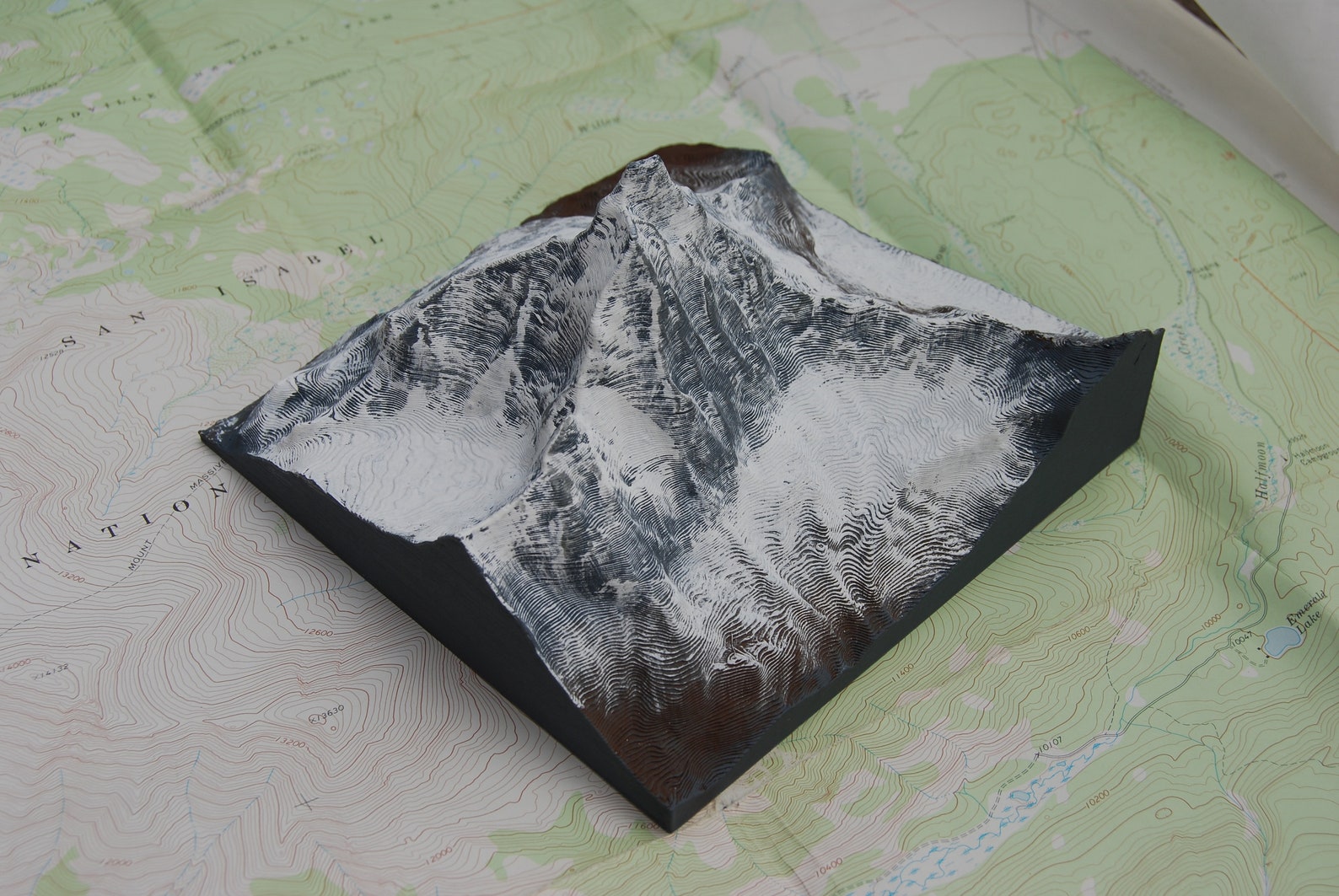 Matterhorn Model Painted 3D Printed Topo Map Mountain Art - Etsy