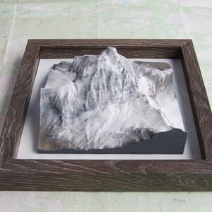 Matterhorn Model Painted 3D Printed Topo Map Mountain Art - Etsy