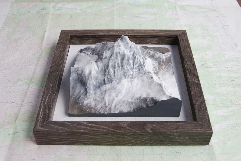 Matterhorn Model Painted 3D Printed Topo Map Mountain Art - Etsy