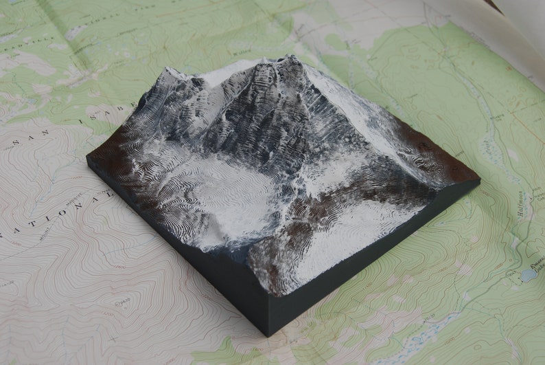 Matterhorn Model Painted 3D Printed Topo Map Mountain Art - Etsy