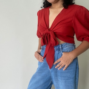 Women Front Knot Top Sewing Digital PDF Pattern | Crop Top Digital ...