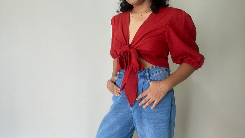 Women Front Knot Top Sewing Digital PDF Pattern Crop Top | Etsy