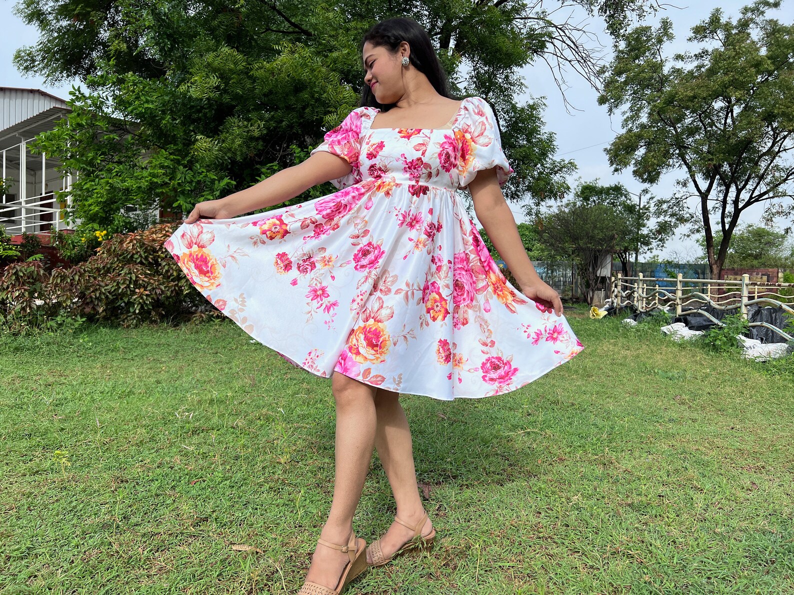 Cottage Core Puff Sleeve Dress Sewing Digital PDF Pattern | Autumn ...