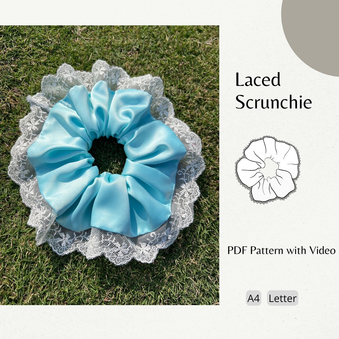 Lace Scrunchie PDF Pattern Lace Scrunchy Digital Pattern - Etsy