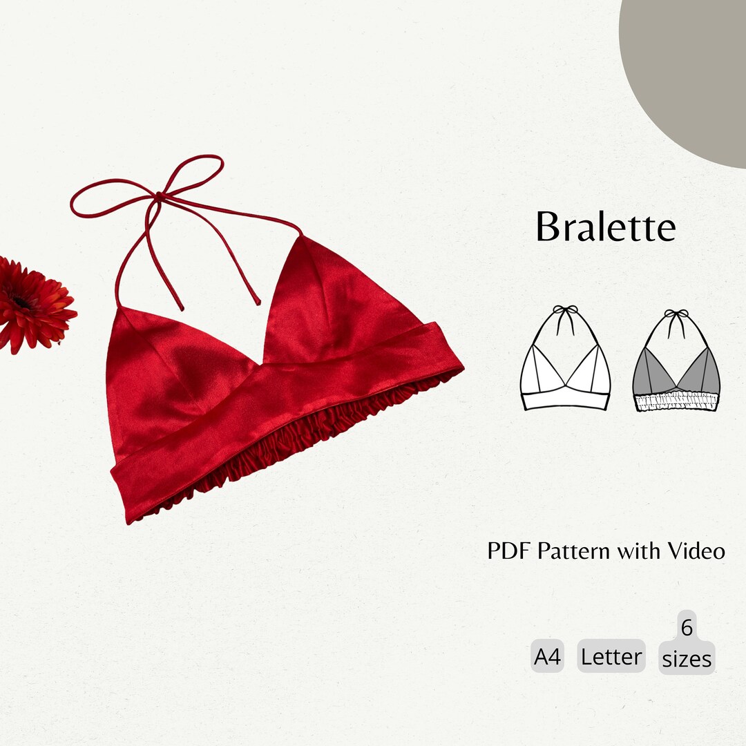 Women Bralette Sewing Digital Pattern Luxury Bralette Sewing - Etsy