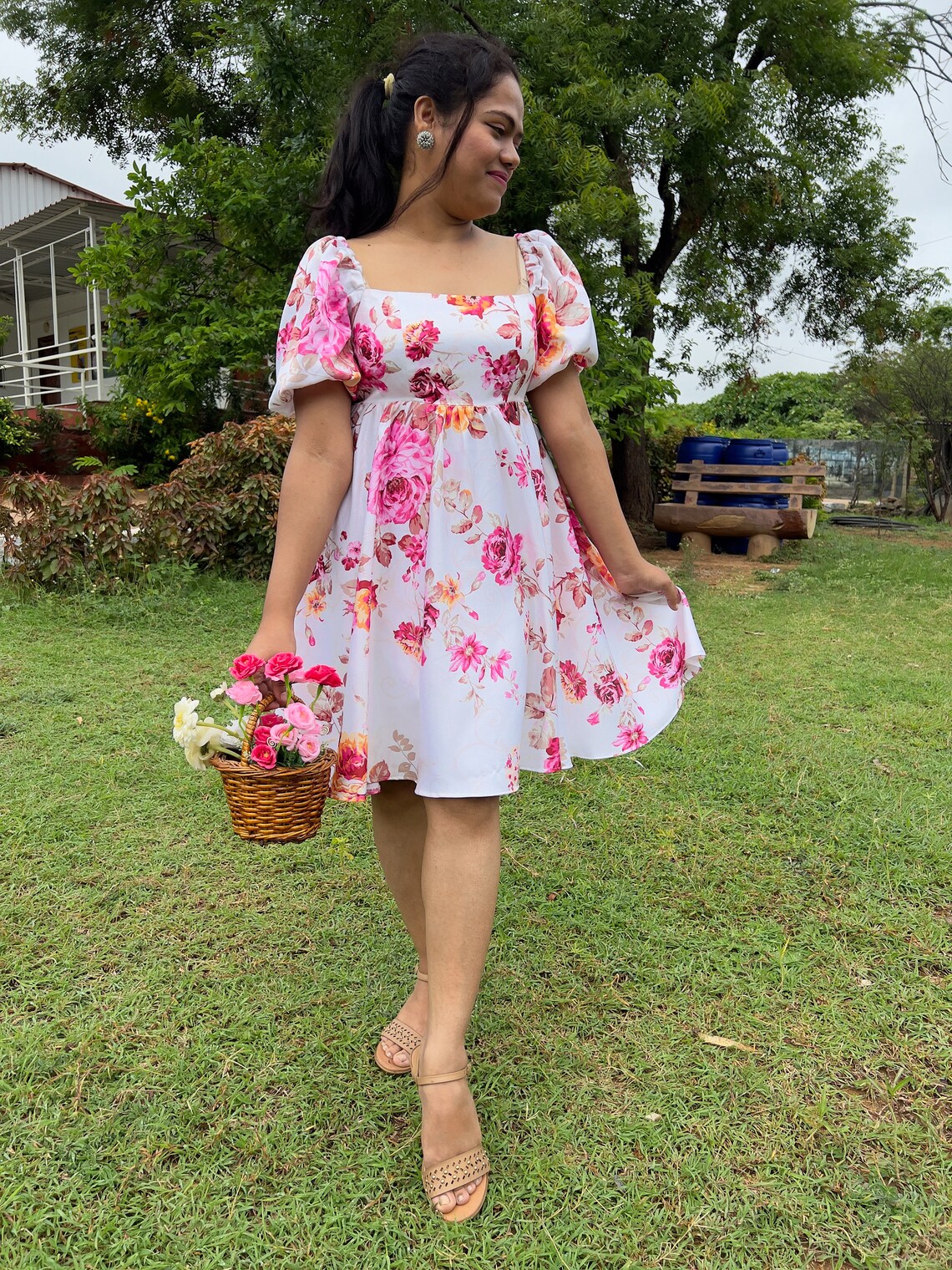 Cottage Core Puff Sleeve Dress Sewing Digital PDF Pattern - Etsy