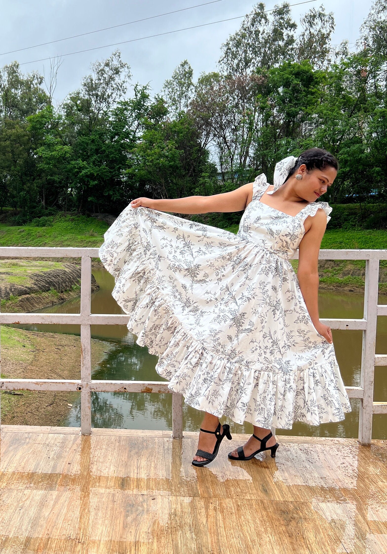 Ruffle Midi Dress Sewing Digital PDF Pattern Maxi Dress Pdf - Etsy