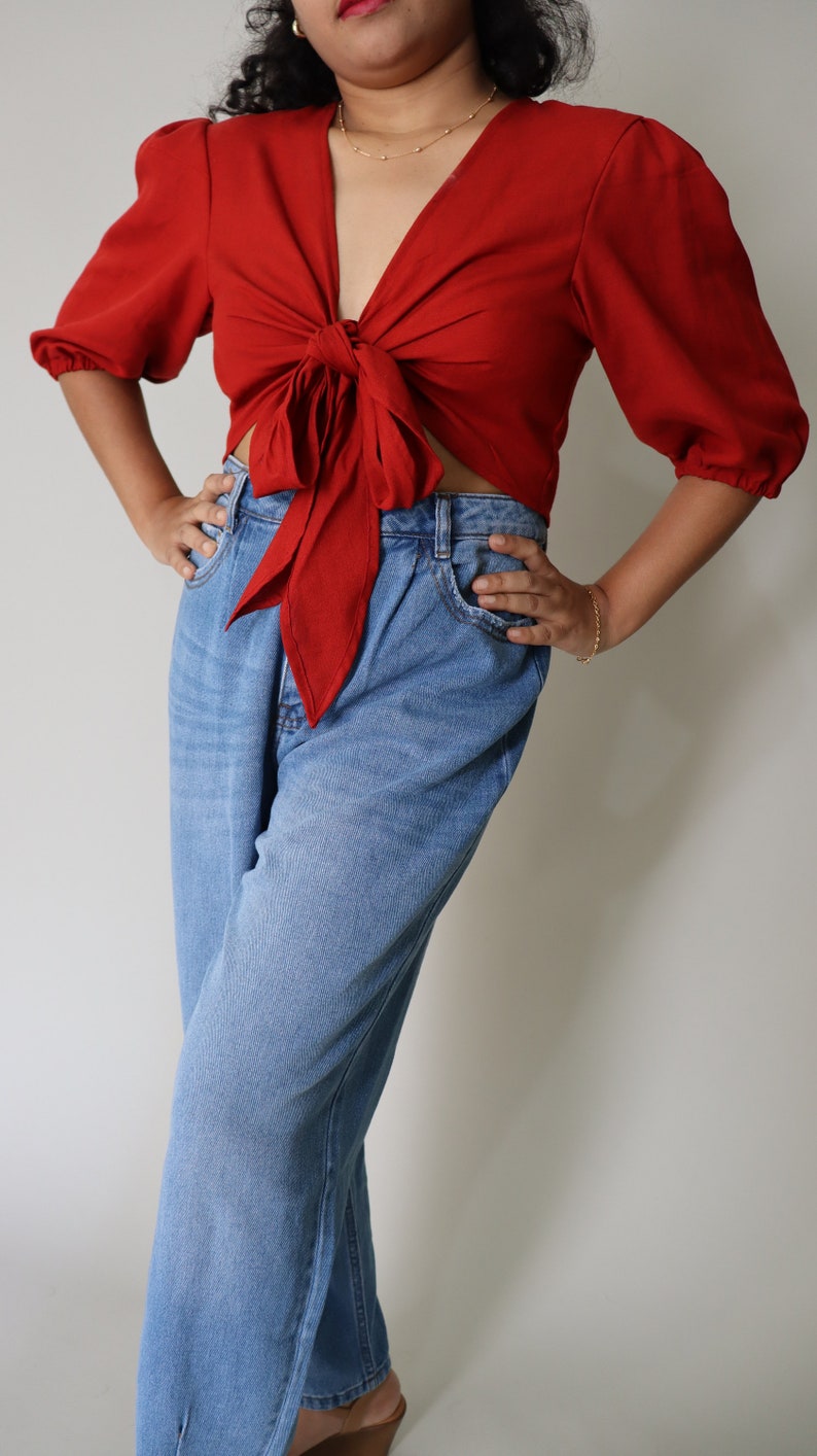 Women Front Knot Top Sewing Digital PDF Pattern Crop Top | Etsy