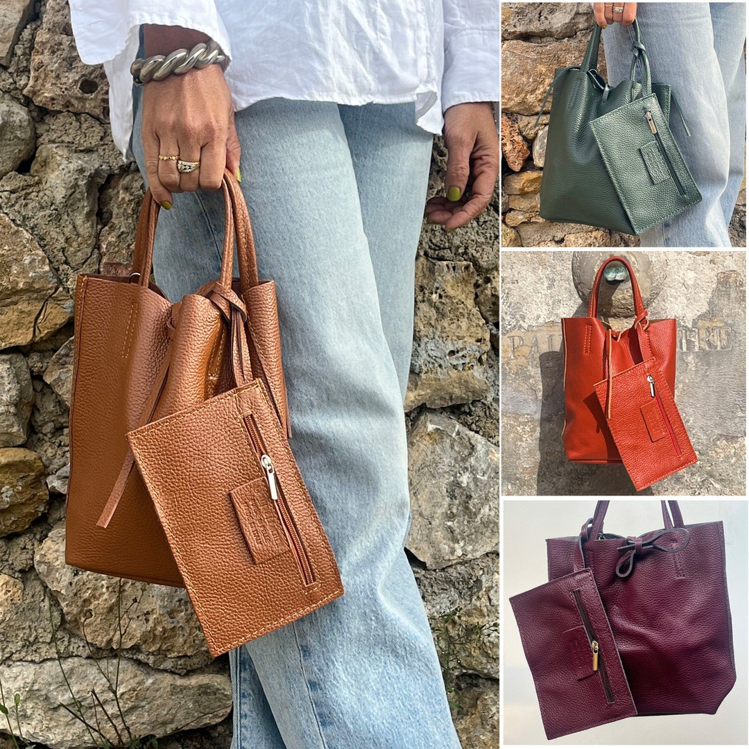 Sienna Model Leather Handbag. Soft Leather Tote Bag. Fashionable ...