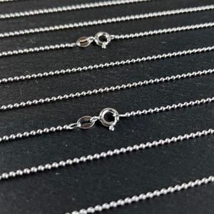 Chaine de billes en argent 925. Chaine perle en argent 925. Collier ...