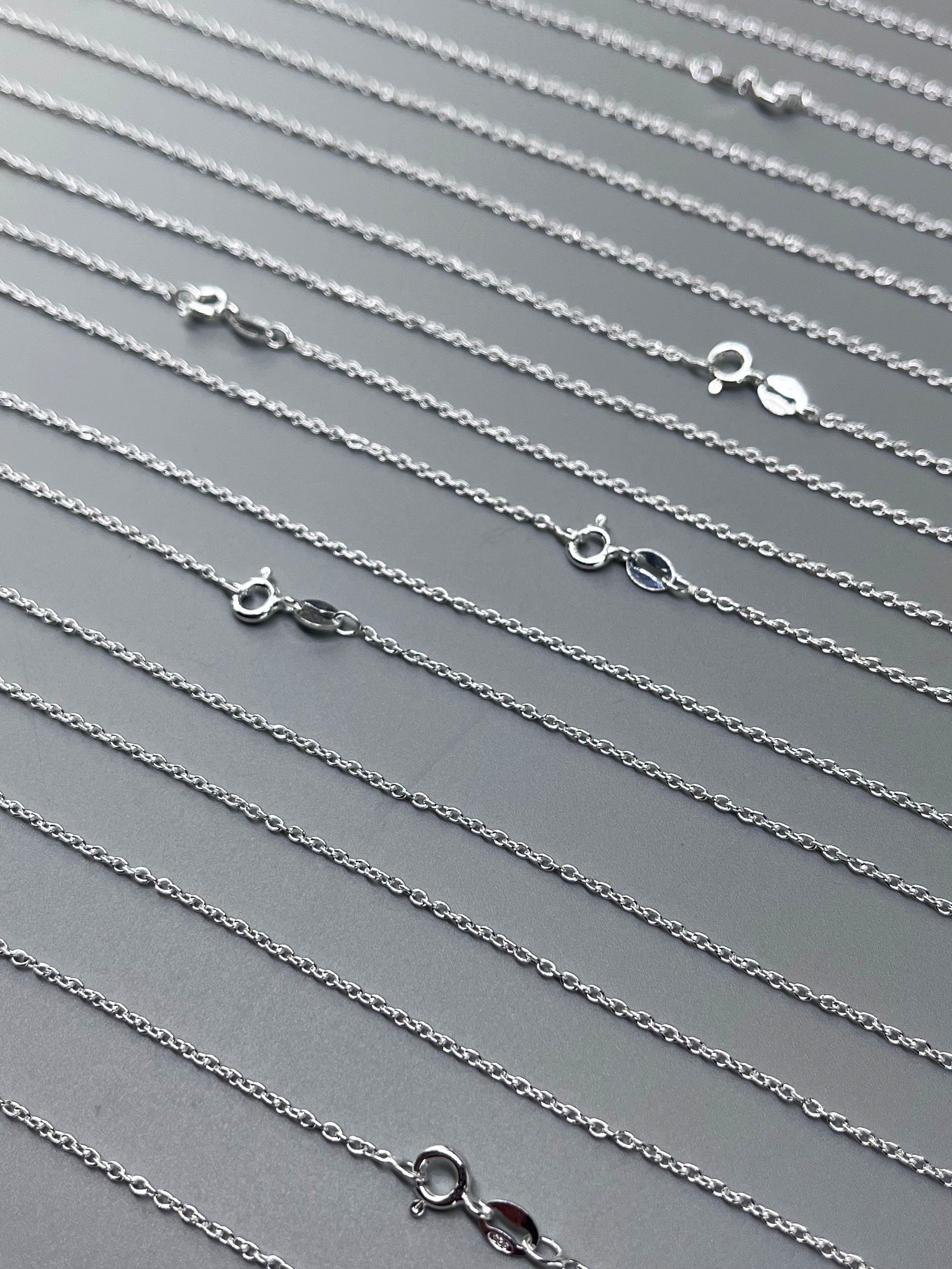 925 Silver Cable Chain Made in Italy. Nickel-free 925 Silver Cable ...