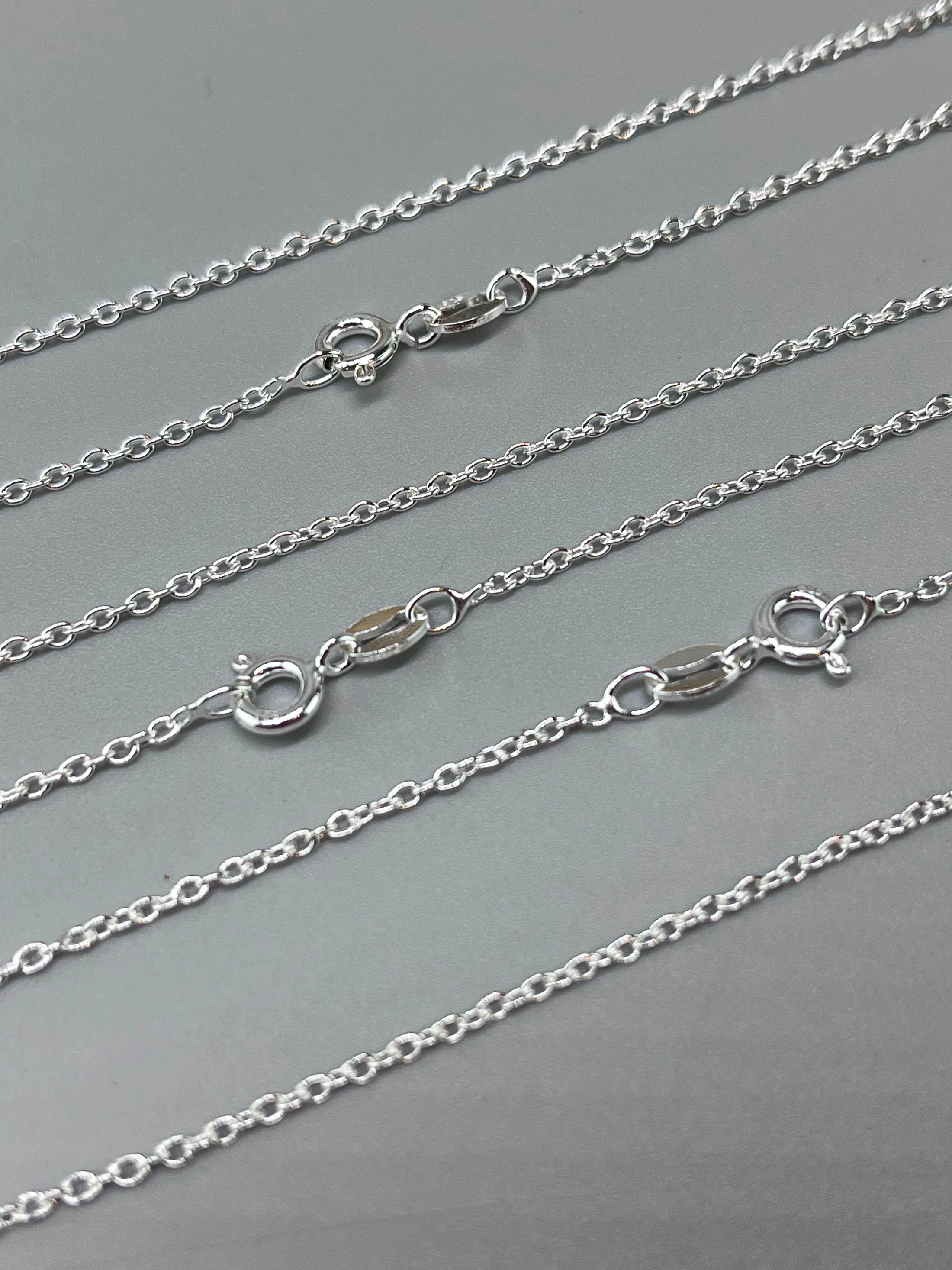925 Silver Cable Chain Made in Italy. Nickel-free 925 Silver Cable ...