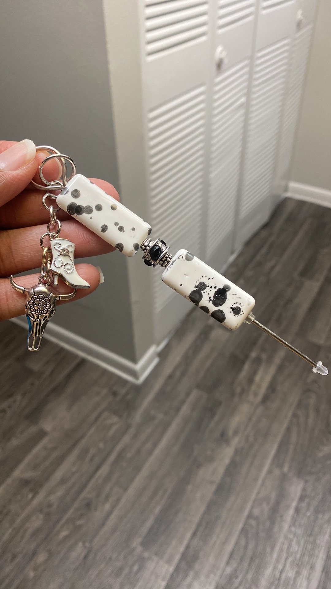 Cow Print Stainless Steel Beaded Pokey Tool - Etsy