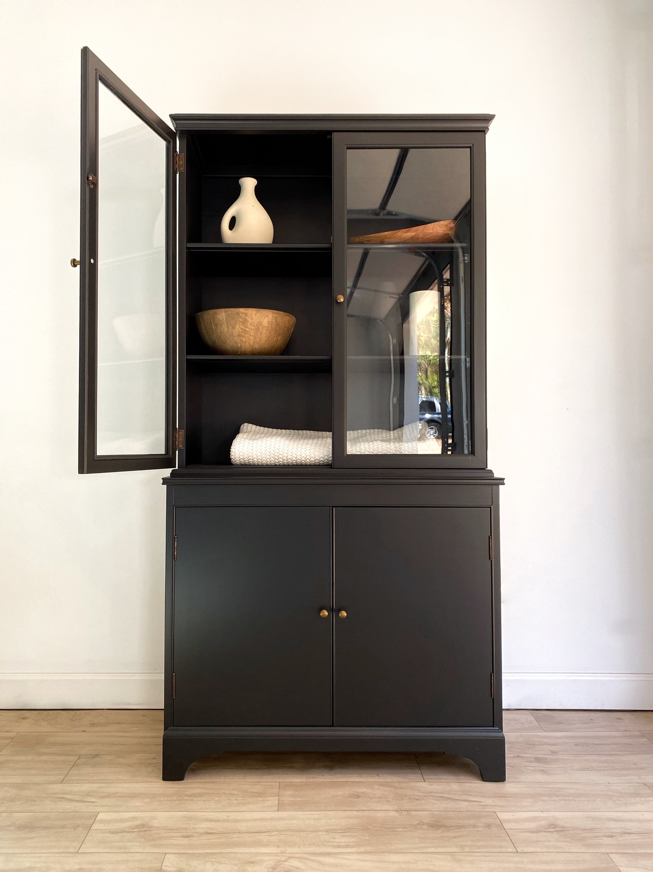 Black china cabinet for sale store