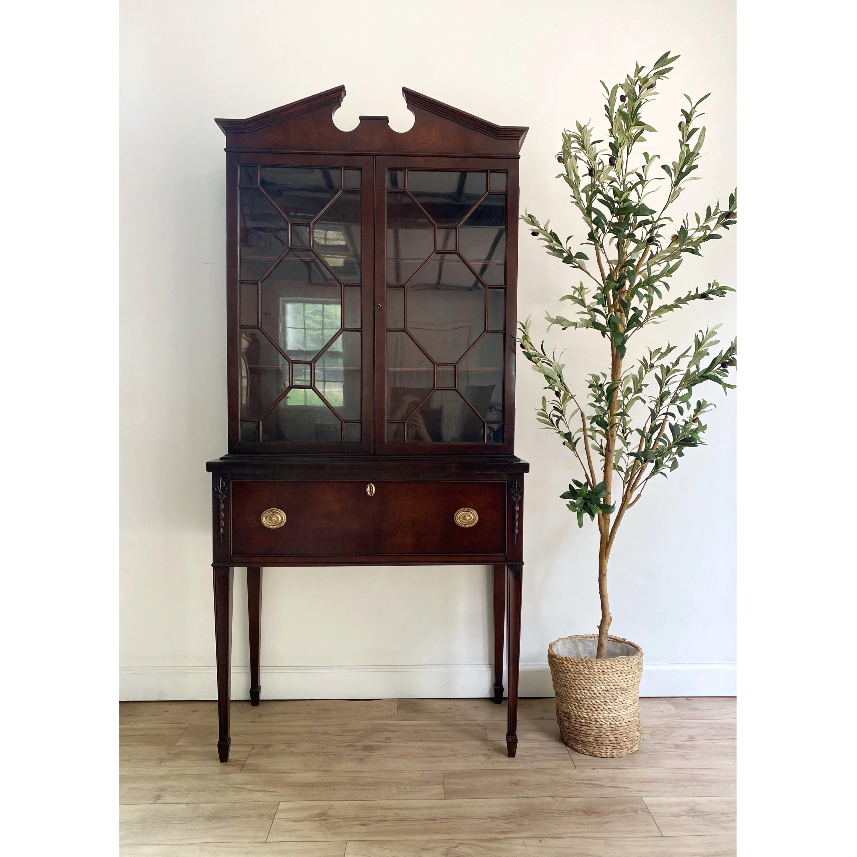 Highboy Desk Gunmetal Highboy Table – Hall's