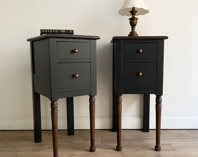 1920s Victorian Bedside Tables Nightstands Pair - Etsy