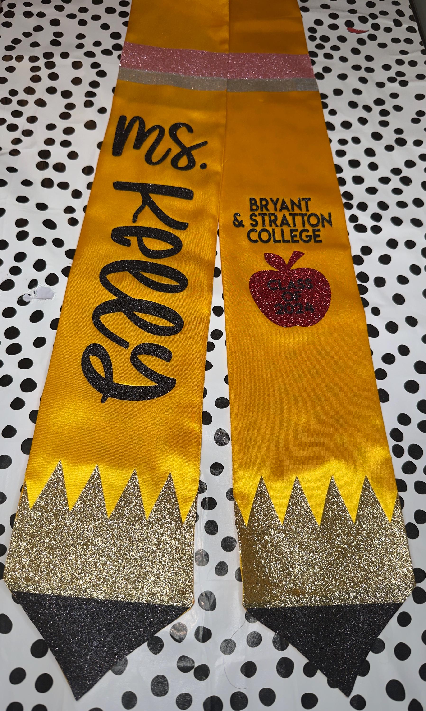 Teacher Graduation Stole | Custom Personalized Graduation Stole ...