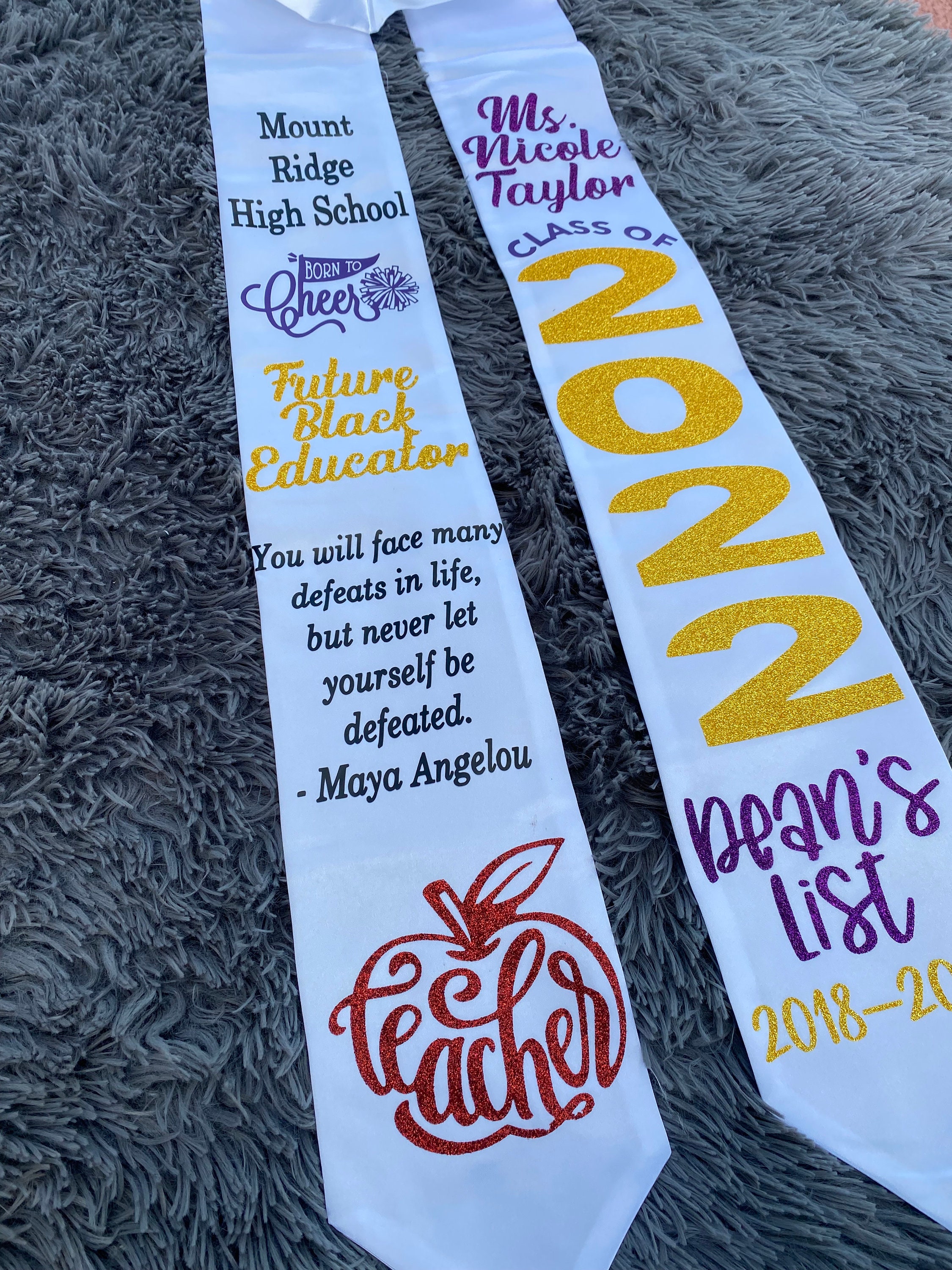 Graduation Stole Custom Graduation Stole Graduation Sash High School ...